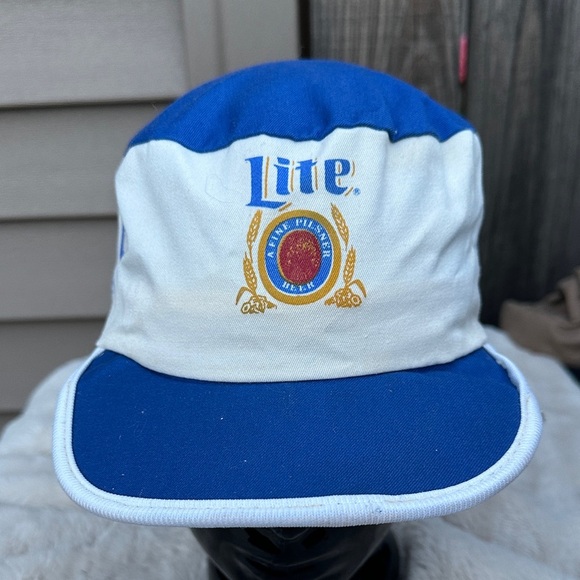 Vintage | Accessories | Vintage Miller Lite Beer Painters Cap Logo Made ...